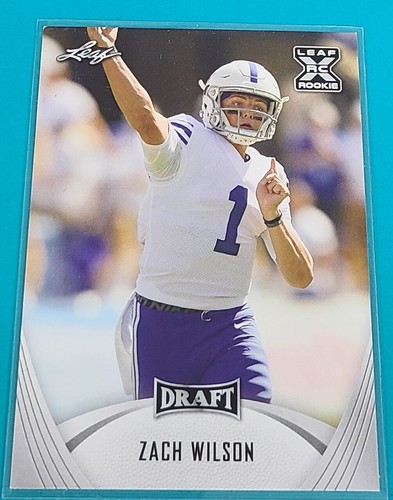 2021 Leaf Draft #3 Zach Wilson BYU Cougars Football Card Q5 | eBay