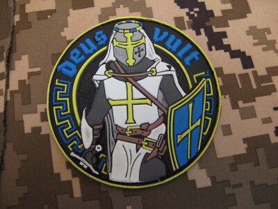 PVC 3D DEUS VULT TACTICAL MORALE PATCH CRUSADE KNIGHTS TEMPLER 80mm . | eBay