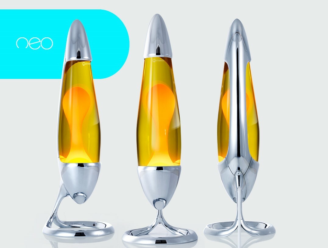Mathmos Neo Lava Lamp - silver - yellow/orange | eBay