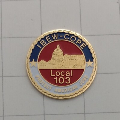IBEW Lapel Pin Local 103 Boston, MA. | eBay