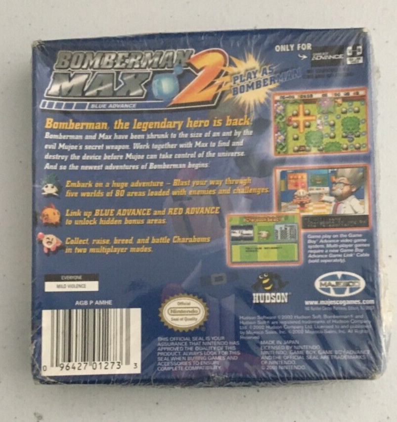 Bomberman MAX 2: Blue Advance (Nintendo Game Boy Advance, 2002) for ...