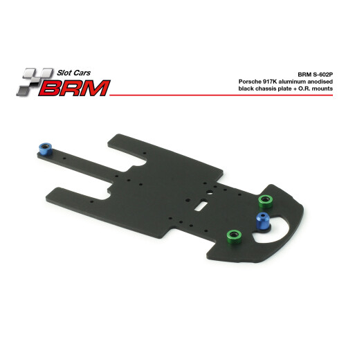 BRM S-602P PORSCHE 911 GT1 aluminum anodised black chassis plate 2mm ...