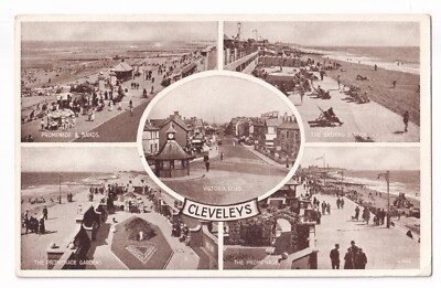 Post Card Cleveleys Victoria Road Promenade Sands Bathing Station ...