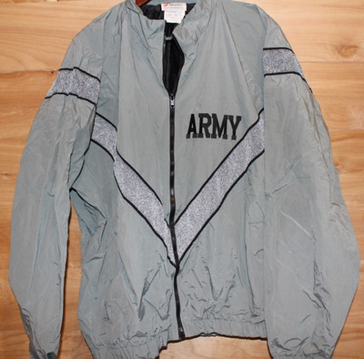 US Army IPFU PT Jacket Reflective Gray XL Regular Physical Training | eBay