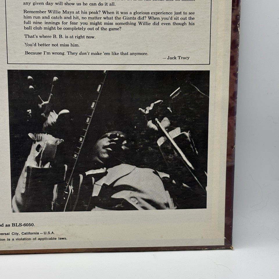 B.B. King Back In The Alley LP 1980 Reissue MCA-27010 Vinyl Excellent ...