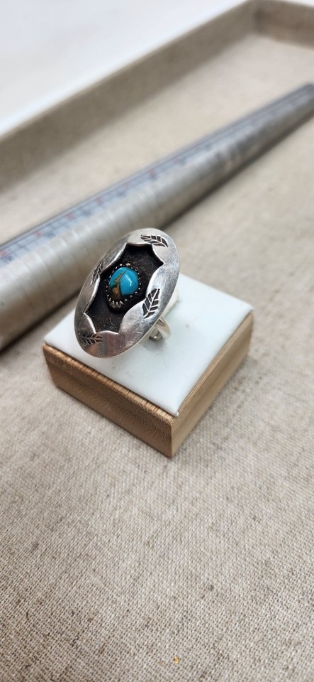 Gorgeous Vintage Native American Sterling Silver Turquoise Cab ...