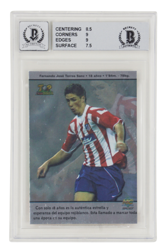 Fernando Torres Signed 2002-03 Mundicromo Top Liga Rookie Card - BGS 8 ...