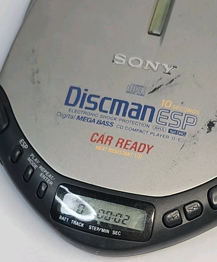 Sony Discman ESP Mega Bass Model D-E307CK Silver Portable CD Player | eBay