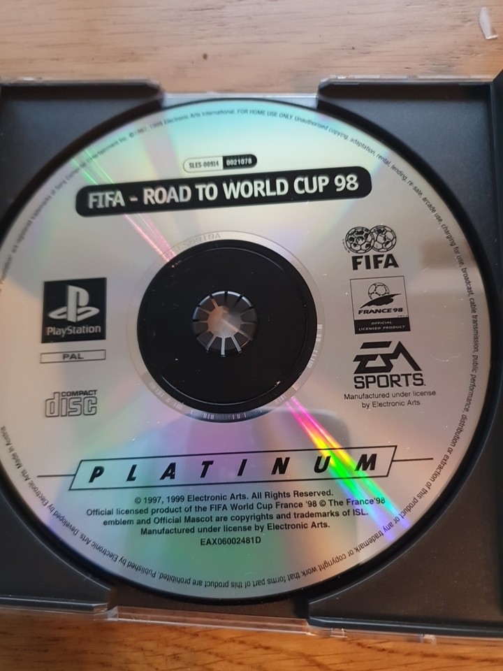 FIFA Road to World Cup 98 PS1 Complete with Manual PlayStation 1 | eBay UK