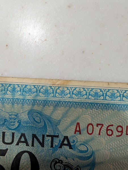 1943 ITALY 50 LIRE WW2 WWII SERIES OF 1943A CIRCULATED BANKNOTE BILL ...