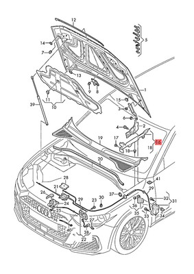 Genuine AUDI Q3 RSQ3 F3B F3N Cover 83A821169B | eBay
