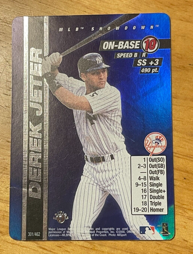 2000 MLB Showdown Baseball Card #301 1st Edition FOIL HOF Derek Jeter ...