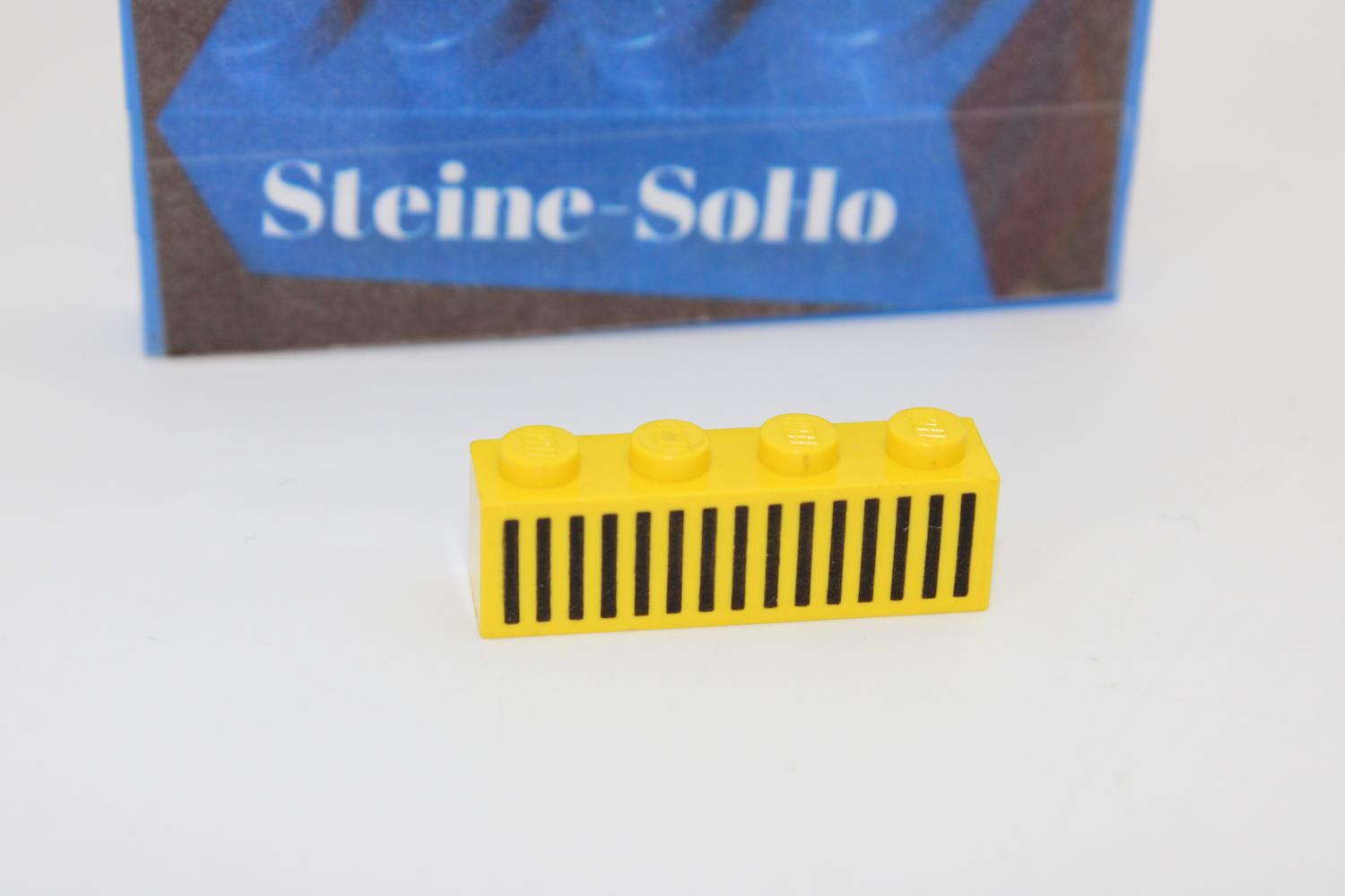 Lego (c) 1x Space Stein 1x4 - Classic - gelb schwarze Streifen ...