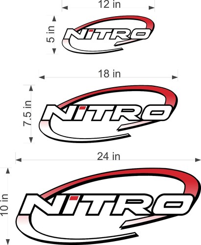 Nitro Bass Boats Decal / RED Oval logo - UV Resistant Waterproof Vinyl ...