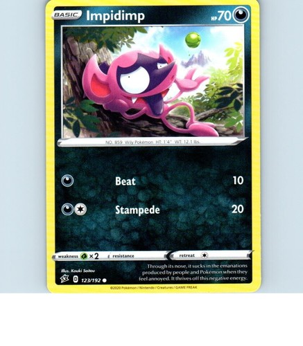 2020 Impidimp 123/192 Pokemon Card | eBay