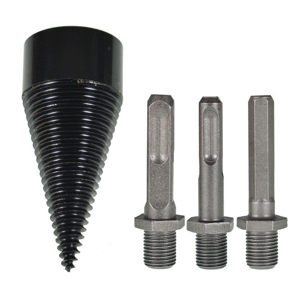 High Speed Firewood Drill Bit Wood Log Splitter Screw Cone Driver Farms ...