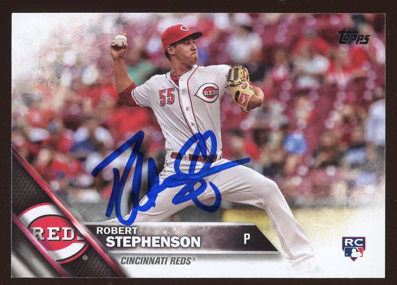 2016 Topps ROBERT STEPHENSON Signed Card autograph REDS RC auto | eBay
