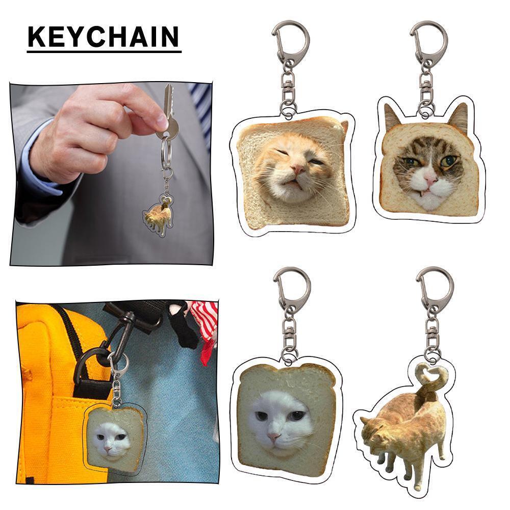 Cute Dog Funny Cat Keychain KeyRing Key Chains Cartoon For Bag Gift ...
