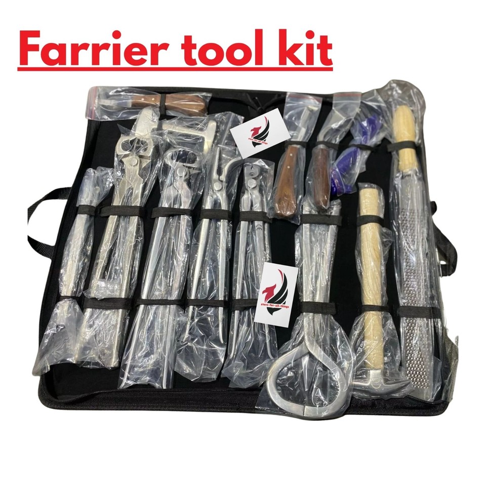 Complete Farrier Tool Kit with Apron, Hoof Stand & Leather Tool Bag | eBay