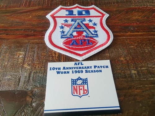Willabee Ward AFL Football Patch 10th Anniversary Game Worn 1969 Season ...