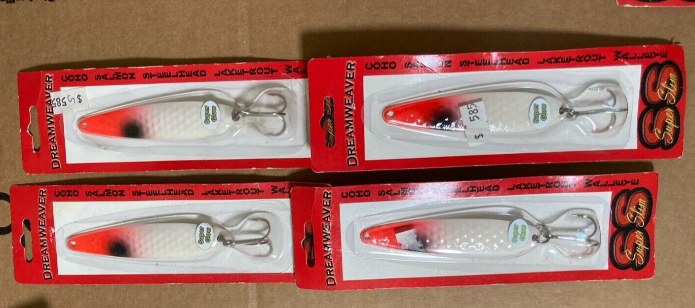 4 of Dream Weaver Super Slim Fishing Lures Trolling Spoons NIP | eBay