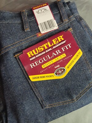 Vintage Rustler Mens Boot Cut Jeans Size 32x30 Made In USA | eBay