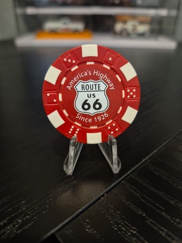 Route 66 Poker Chip Red & White | eBay