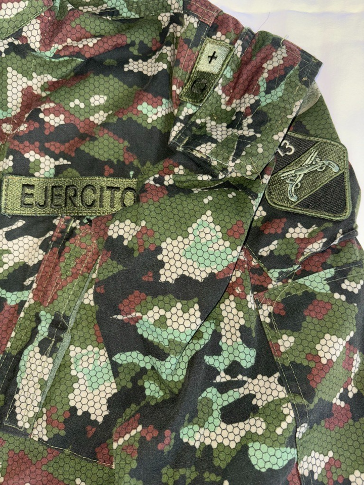 Colombia Army Camaleon Green Camo Shirt 38 Regular Used 5_A47 | eBay UK