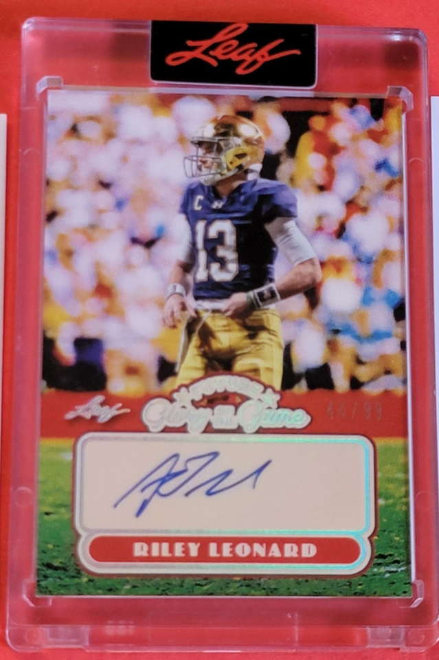 Riley Leonard Autograph ROOKIE Card #d44/99 + Instant RC #1/785 + Score ...