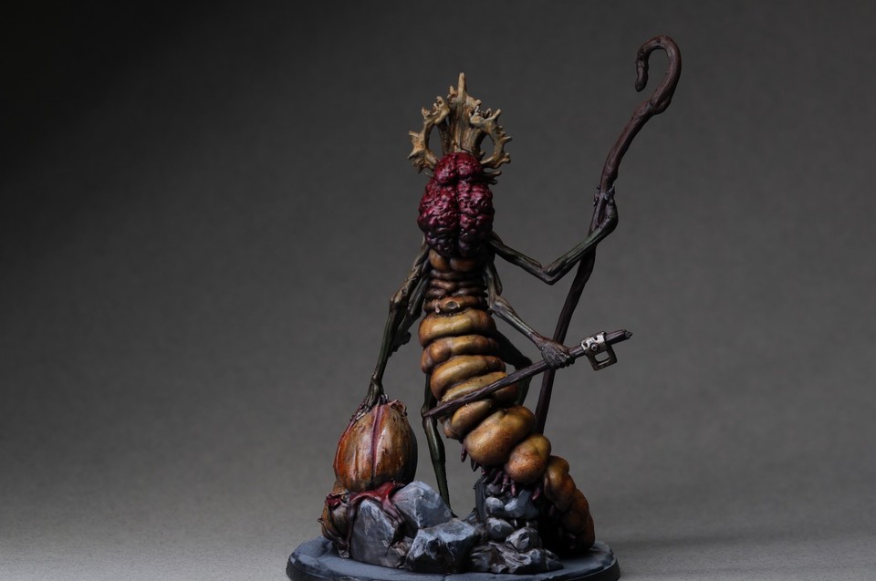Painted Corrupted Prophet and Worshippers Warhammer DnD Miniature ...