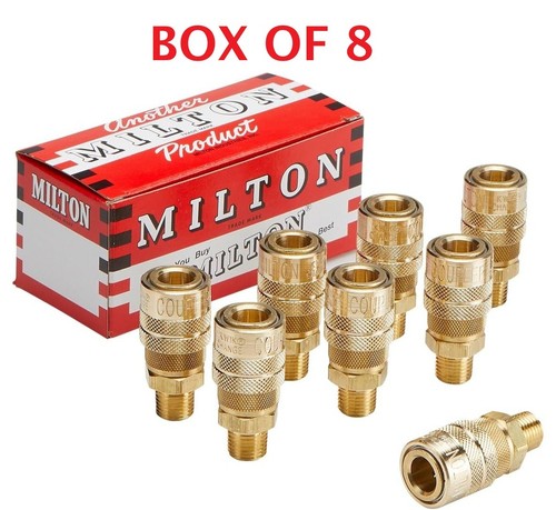 Box of 8 Milton (716) 1/4" Male NPT M Style Air fitting Quick Connect ...