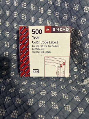 Smead™ Yearly End Tab File Folder Labels, 2024, Gold, 500/Roll 68324 ...