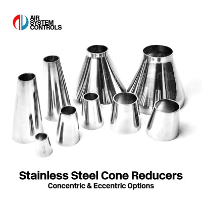 Stainless Steel Cone Reducer Adapter - Pipe Fitting Exhaust Weld Joiner ...