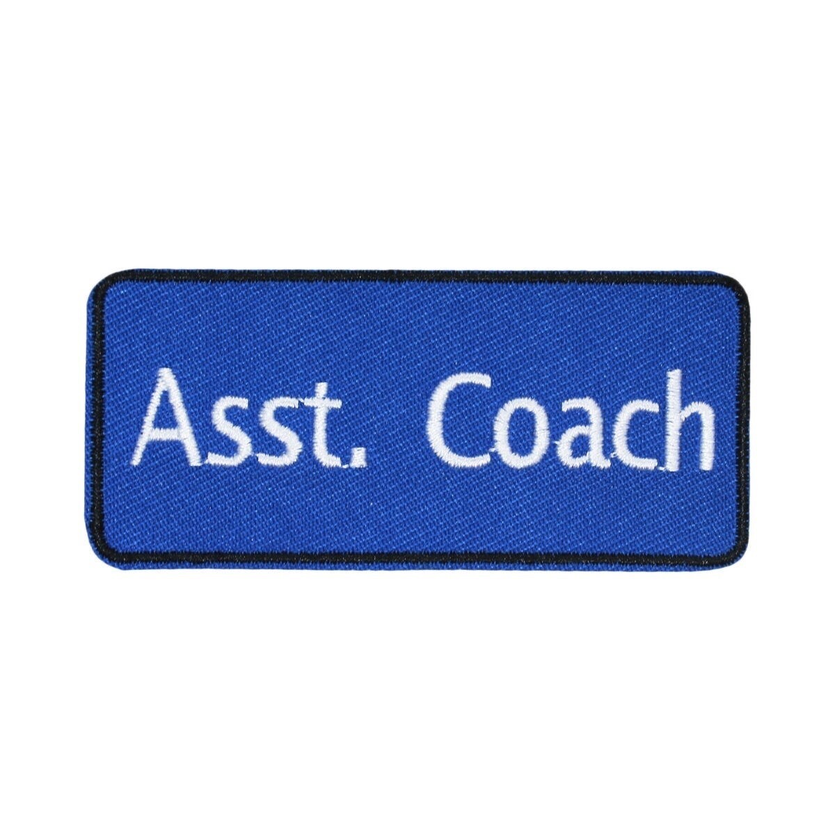 Blue Team Assistant Coach Name Tag Patch Sport Club Instructor Iron On ...