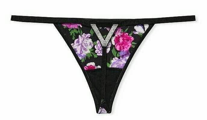 XL Victoria Secret Very Sexy Bombshell Rhinestone Shine V-String Bling ...