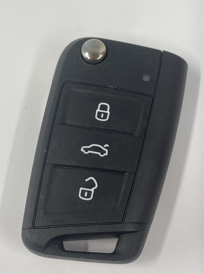 GENUINE SKODA 3 BUTTON REMOTE FLIP KEY FOB OCTAVIA FABIA ETC TESTED ...