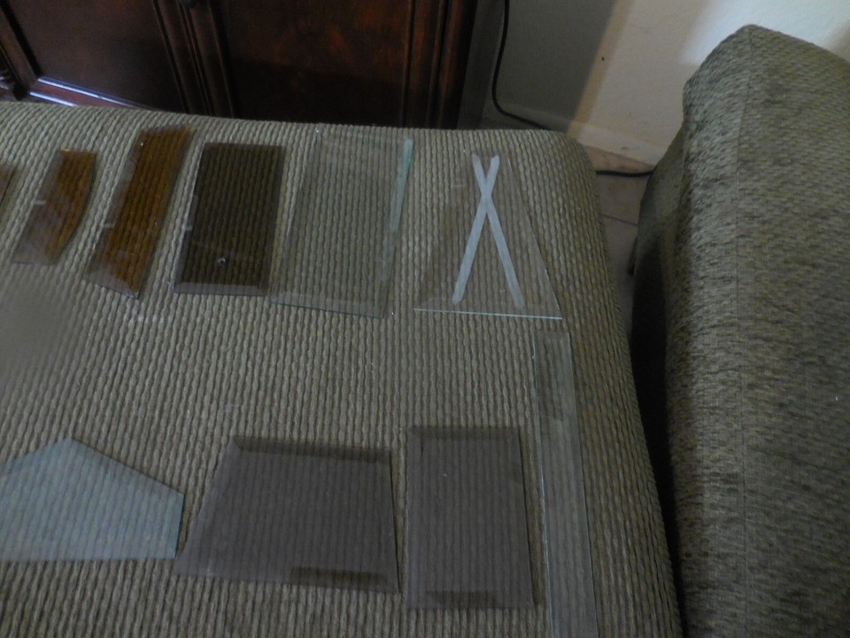 Thick Rectangular Slab Stained Glass Beveled and Grooved for Crafting ...