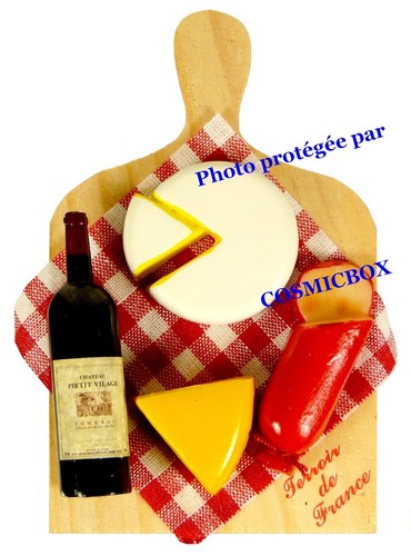 Magnet PLATEAU REPAS FRANCAIS aimant alimentaire cuisine fromage ...