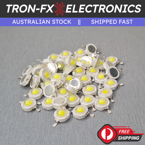 10/20/50Pcs 6mm Natural White 3W COB Chip Round LED Bead Water Clear 3 ...