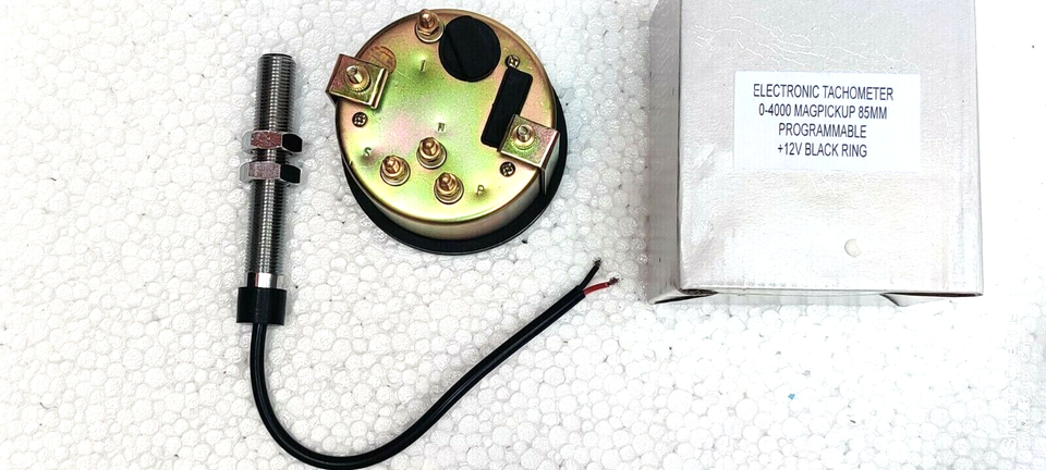 85mm Electronic Tachometer RPM Meter Magnetic pickup Driven + Sensor ...