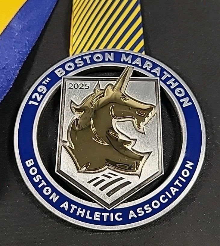 2025 Official 129th Boston Marathon Finishers Medal Ungraved | eBay