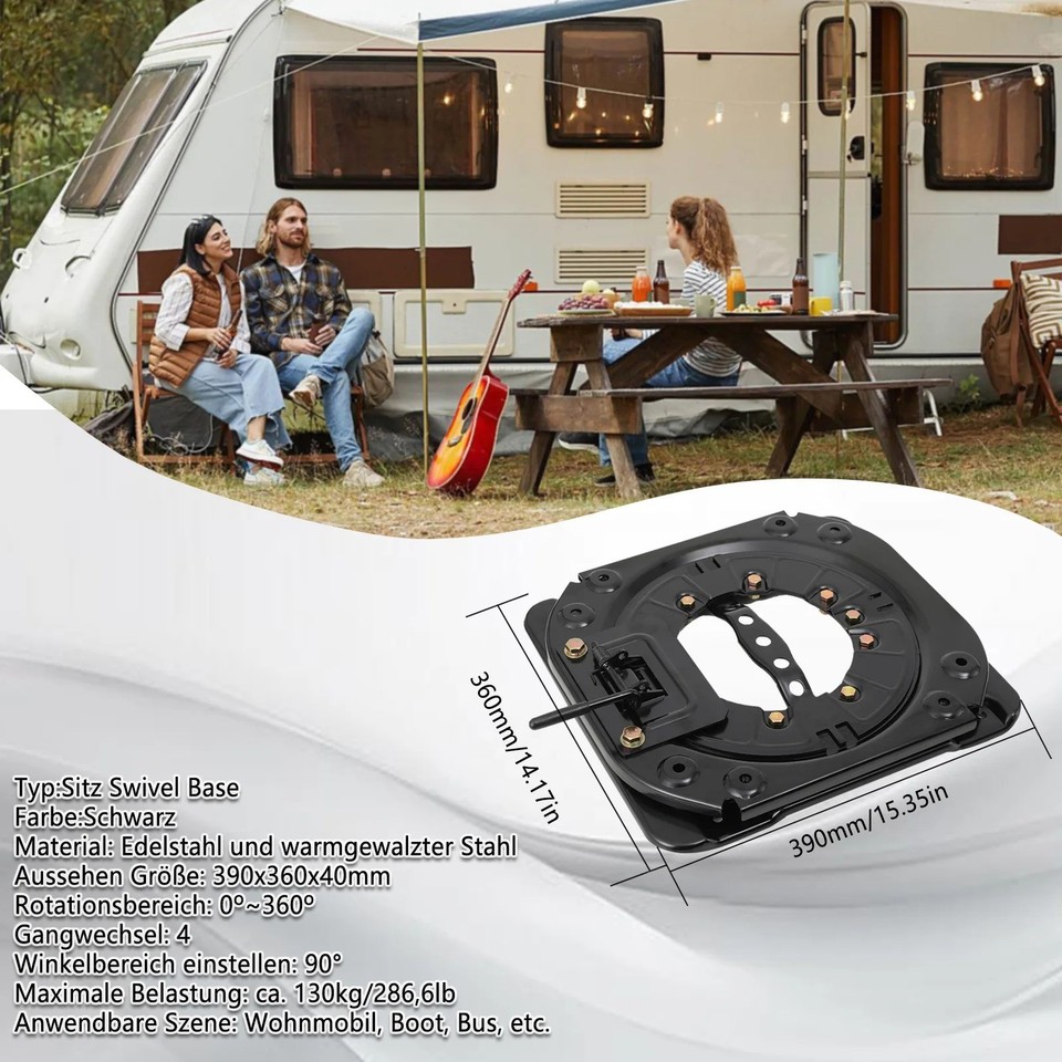 Universal Car Van Motorhome Swivel Seat Base Turntable Rotatable ...