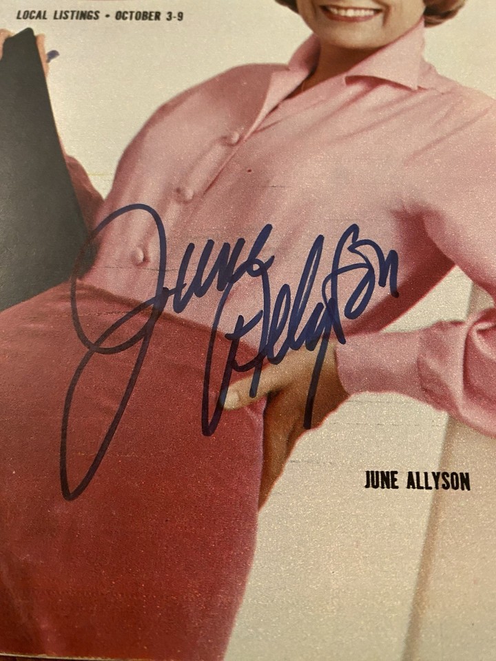 June Allyson Signed Autographed TV Guide With COA The June Allyson Show ...