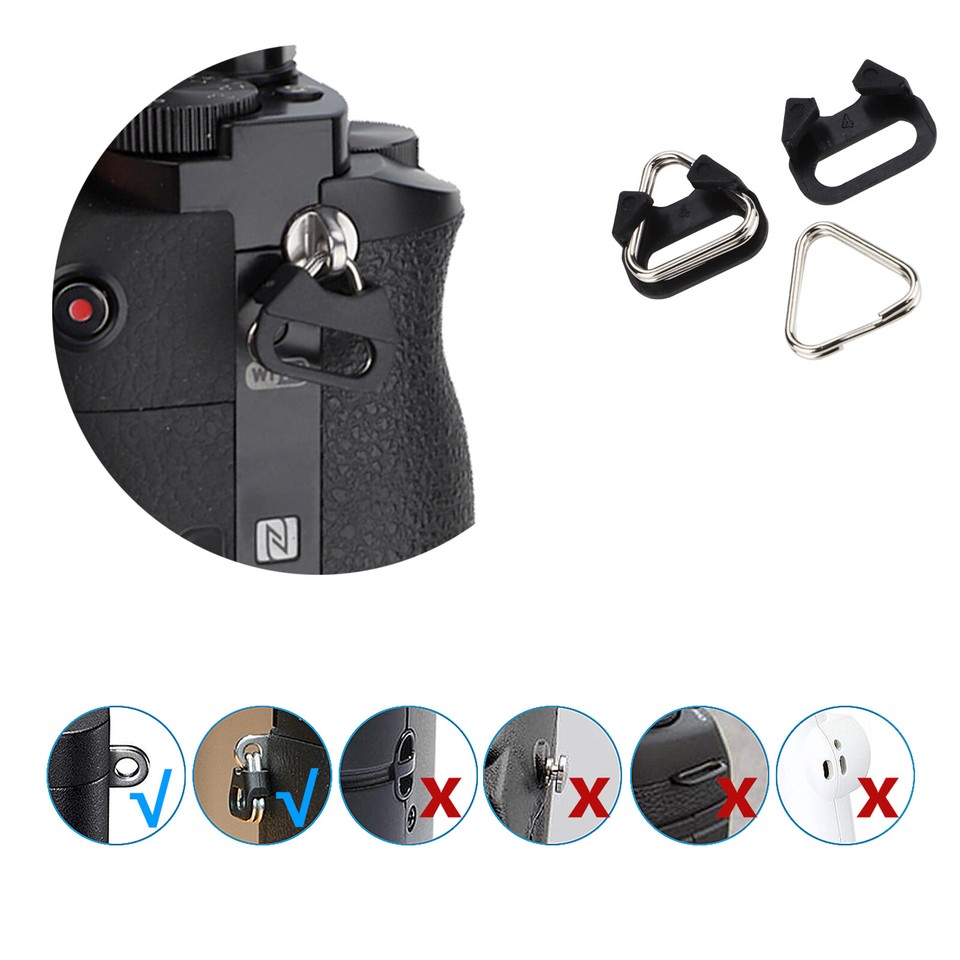 Camera Strap Hook Triangle Split Ring Compatible with Sony Fuji Camera ...