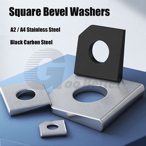 Square Bevel Washers Beam Flange Wedge Leveling Washers A2/A4 Stainless ...