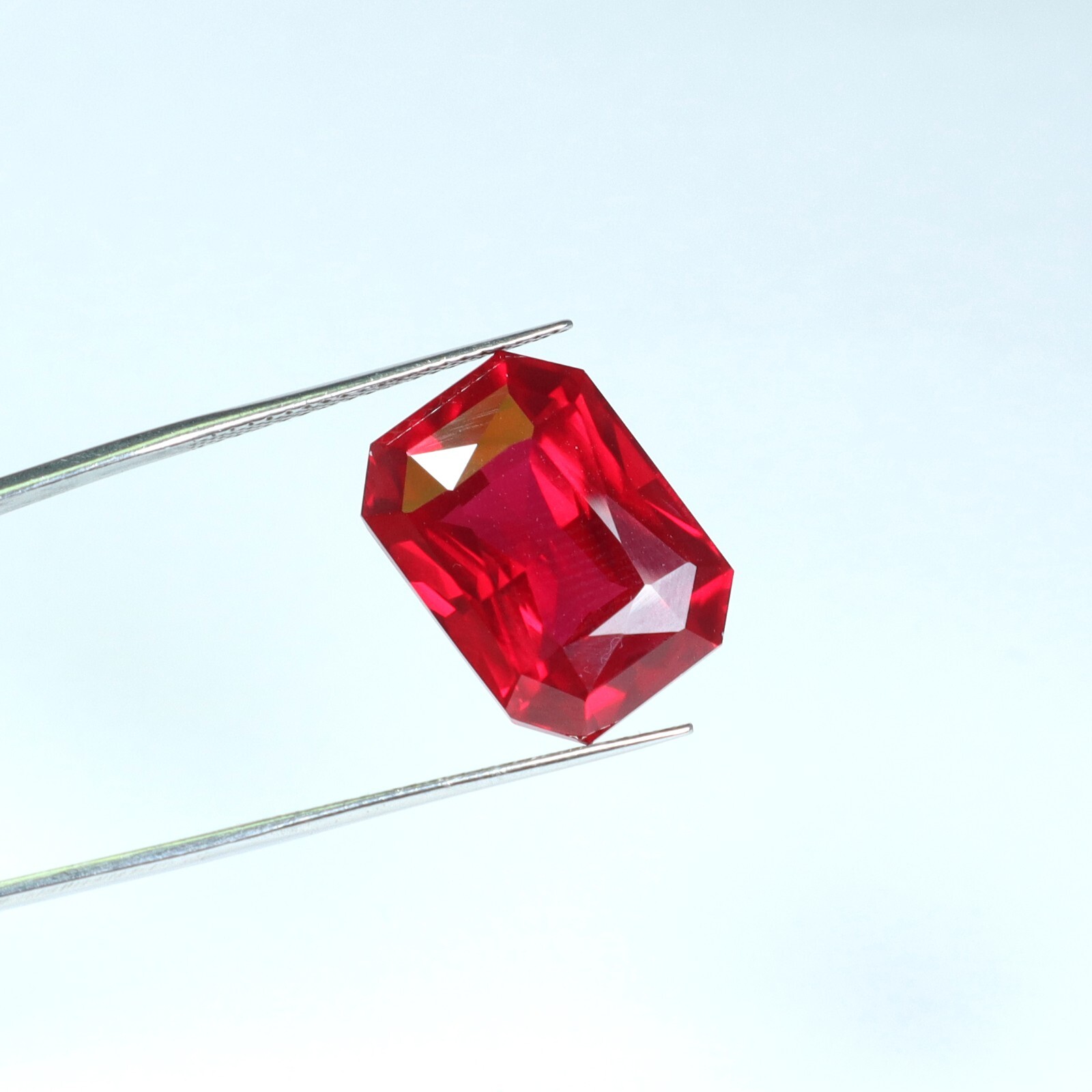21.70 CT STUNNING PIGEON BLOOD RED RUBY 17x09 MM EMERALD CUT LOOSE ...