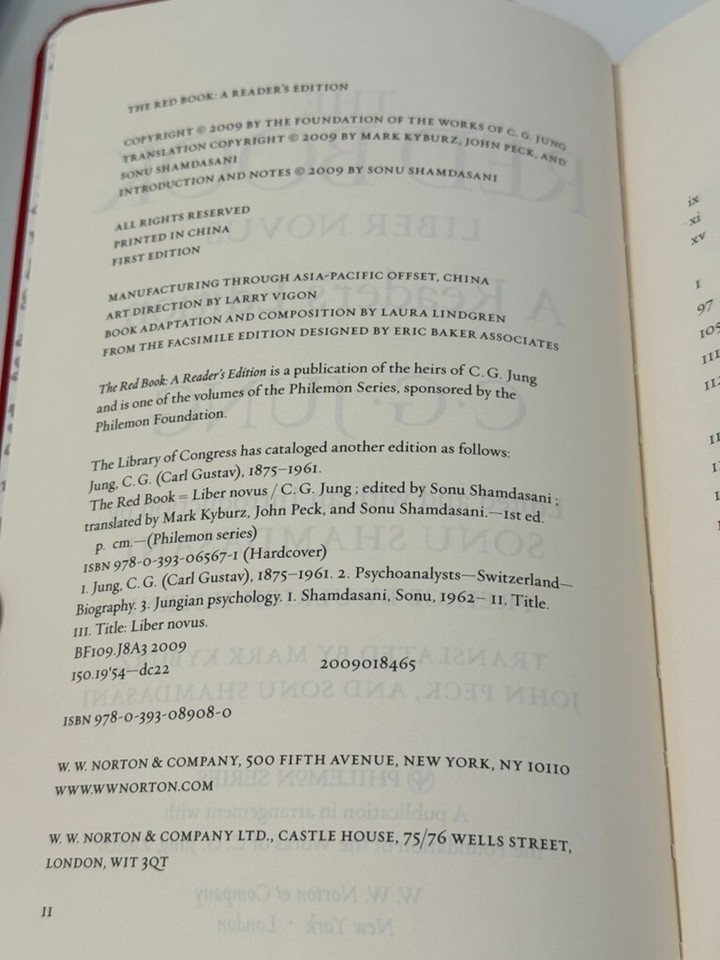 C.G. Carl Jung THE RED BOOK Liber Novus Philemon ‘09 English Reader’s ...