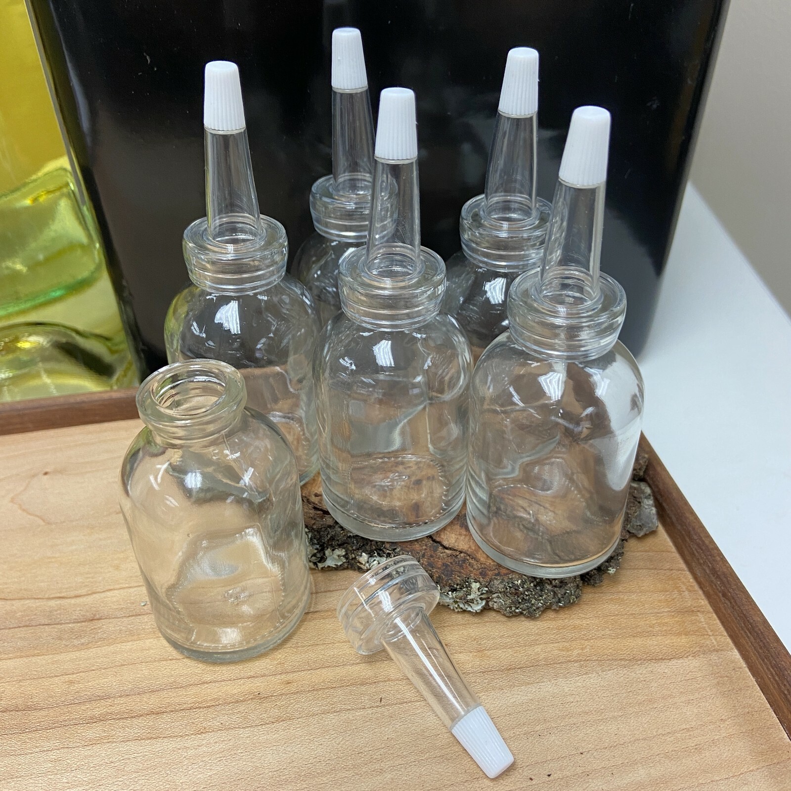 6 Glass 30ml Dropper Bottles,Vials Tincture Essential Oils Plastic ...