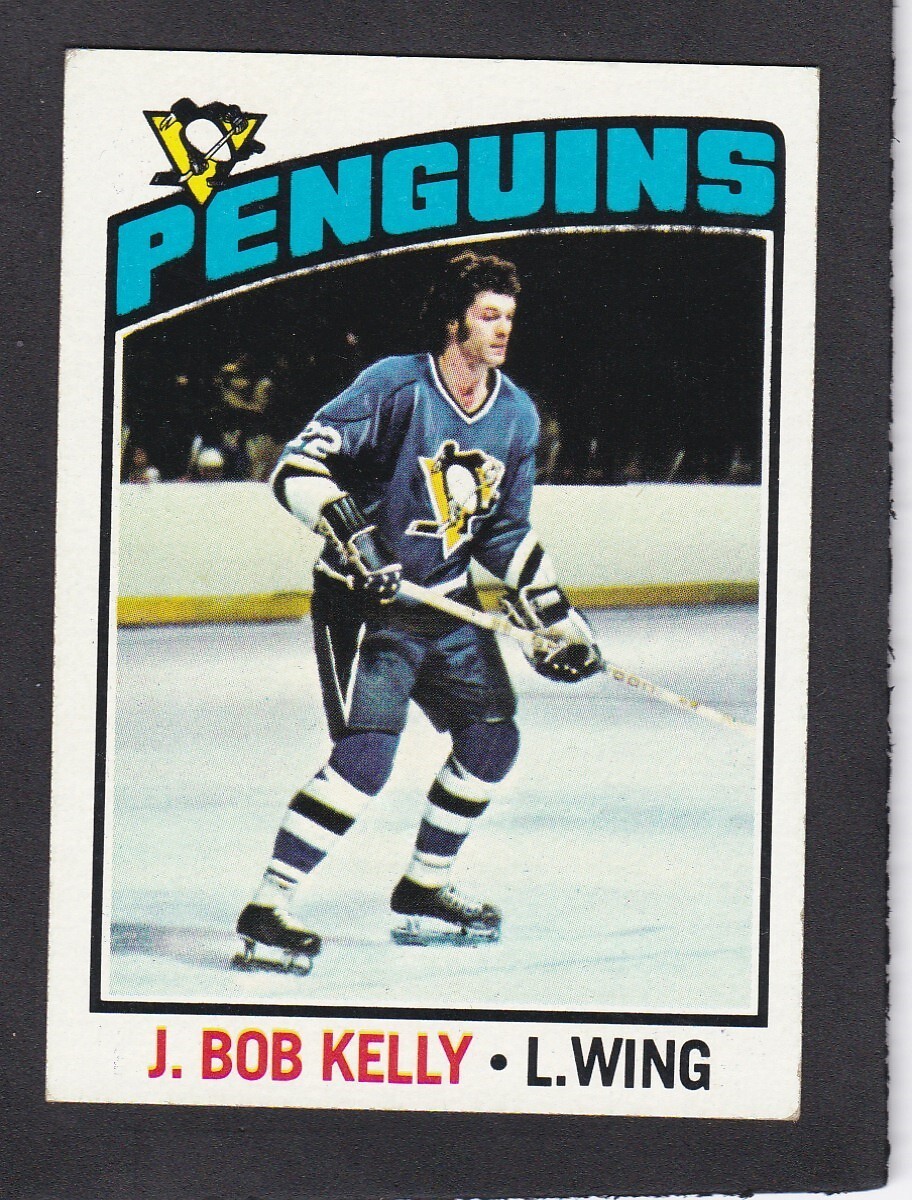 1976-77 Topps Hockey Card #261 J. Bob Kelly, Pittsburgh Penguins, VGEX+ ...