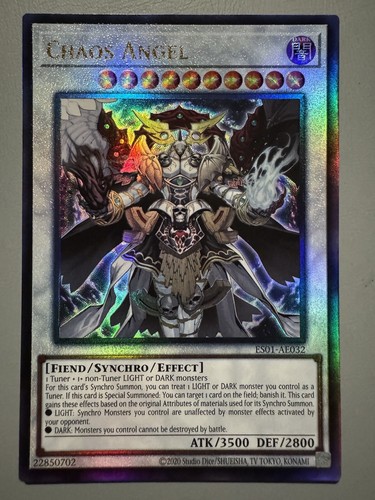 YUGIOH CHAOS ANGEL (SYNCHRO) ASIA ENGLISH EDITION ES01-AE032 ULTIMATE ...